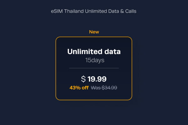 eSIM Thailand Unlimited Data & Calls - No.1 Thailand eSIM